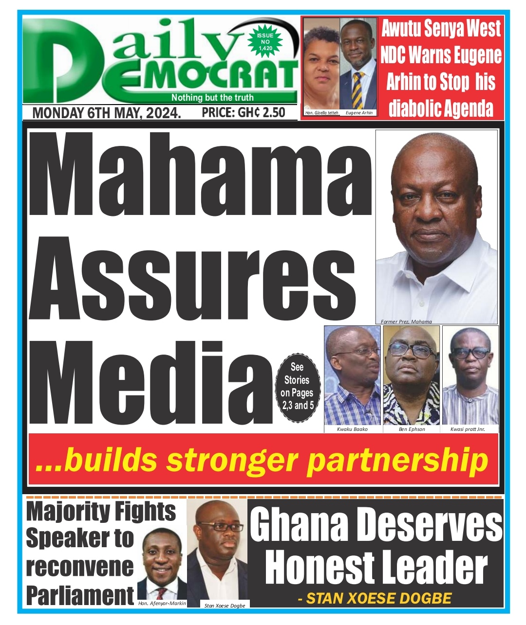DAILY DEMOCRAT NEWSPAPER MONDAY 6TH MAY, 2024 EDITION - Daily Democrat ...