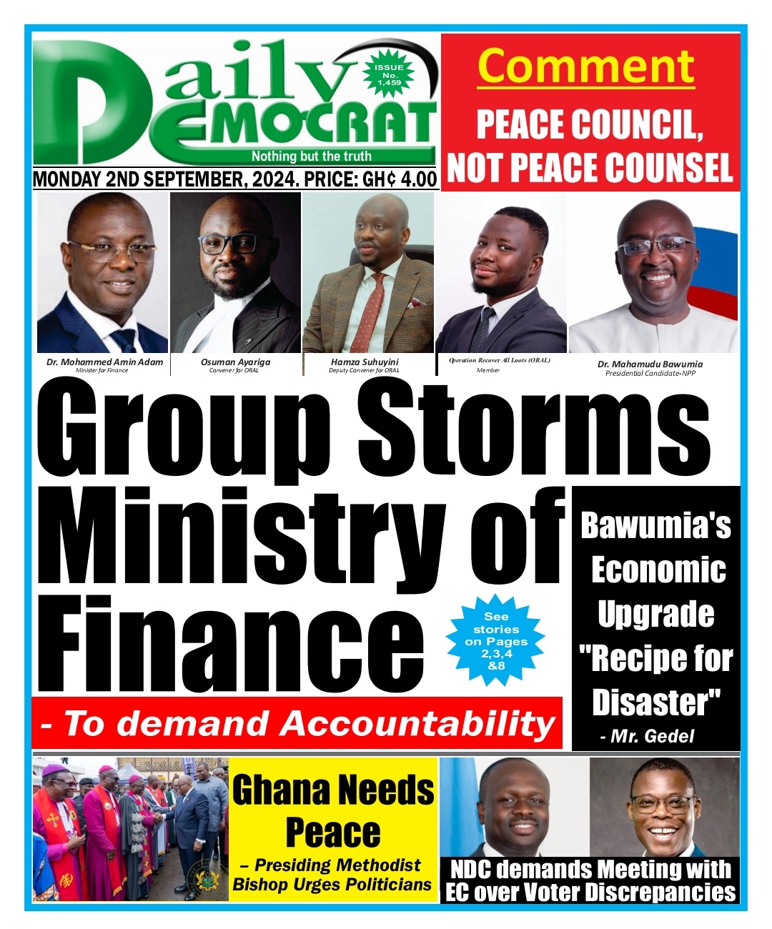 DAILY DEMOCRAT NEWSPAPER, MONDAY 2ND SEPTEMBER 2024 EDITION - Daily ...