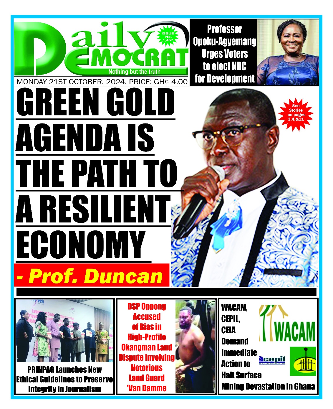 DAILY DEMOCRAT NEWSPAPER, MONDAY 21ST OCTOBER, 2024 EDITION - Daily ...